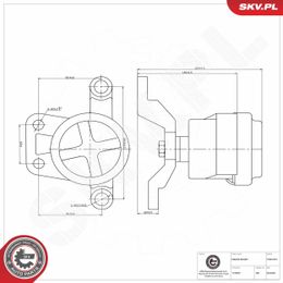 ESEN SKV Lagerung, Motor 75skv257 rechts f&uuml;r Ford Volvo