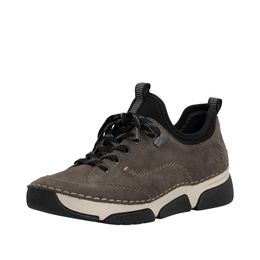 Rieker Slip On Damen Gr&ouml;&szlig;e 42 taupe / schwarz Sommerschuhe