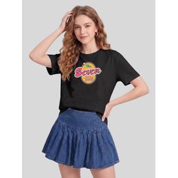 Lapaplus Shirt 'Women Retro Oval Frame The Seven Slogan Print T-Shirt' Damen Gr&ouml;&szlig;e S schwarz