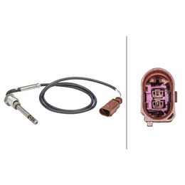 Hella Sensor, Abgastemperatur 6pt358181321 f&uuml;r Skoda Audi