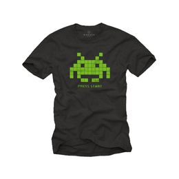 MAKAYA Shirt 'Press Start Invader' male size XXXL Black