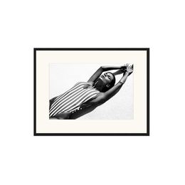 Liv Corday Bild 'Sunbathe' Herren Gr&ouml;&szlig;e 40x50 schwarz