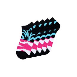 Unabux Socken Herren Gr&ouml;&szlig;e 42/46 t&uuml;rkis / pink / schwarz / wei&szlig;
