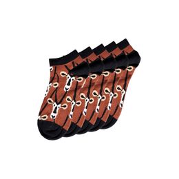 Unabux Socken Herren Gr&ouml;&szlig;e 37/39 braun / schwarz / wei&szlig;