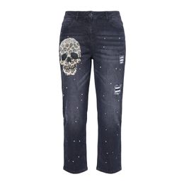 Angel of Style Jeans Damen Gr&ouml;&szlig;e 37/38 hellgrau / schwarz