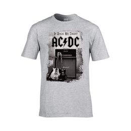 ACDC AC/DC Shirt 'AC/DC In rock we trust Grey t-shirt' Herren Gr&ouml;&szlig;e XS grau