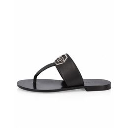Philipp Plein T-Bar Sandals 'Hexagon' male size 44 Black
