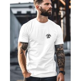 Neverless Shirt 'Two Beers only Backprint' Herren Gr&ouml;&szlig;e S wei&szlig;