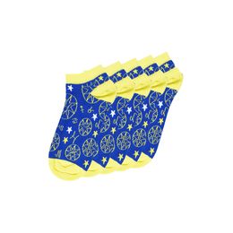 Unabux Socken Herren Gr&ouml;&szlig;e 42/46 blau / hellgelb