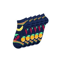 Unabux Socken Herren Gr&ouml;&szlig;e 37/39 dunkelblau / gelb / gr&uuml;n / orange