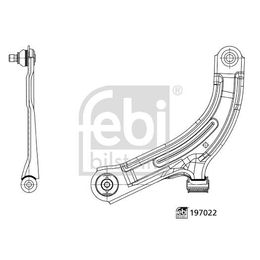 febi bilstein Lenker, Radaufh&auml;ngung 197022 Vorderachse links f&uuml;r NISSAN