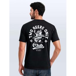 Neverless Shirt 'Two Beers only Backprint' Herren Gr&ouml;&szlig;e M schwarz