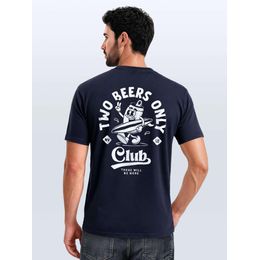Neverless Shirt 'Two Beers only Backprint' male size S Navy
