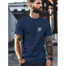 Neverless Shirt 'Two Beers only Backprint' Herren Gr&ouml;&szlig;e XXL navy