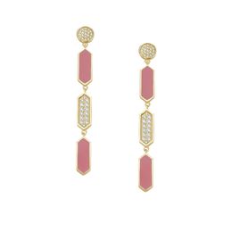 Giorgio Martello Milano Ohrringe Damen Gr&ouml;&szlig;e 5.5 mm gold / altrosa