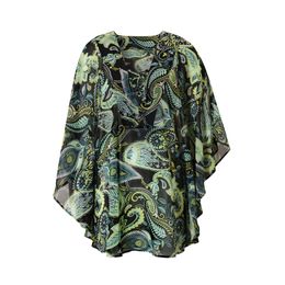 bonprix Kleid Damen Gr&ouml;&szlig;e 40/42 mint / kiwi / schwarz / wei&szlig;