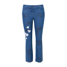 Angel of Style Jeans Damen Gr&ouml;&szlig;e 47/48 blue denim / schwarz / wei&szlig;