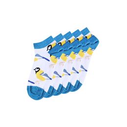 Unabux Socken Herren Gr&ouml;&szlig;e 37/39 blau / gelb / wei&szlig;