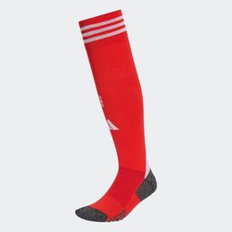 adidas Performance Fu&szlig;ballstutzen Herren Gr&ouml;&szlig;e M grau / rot / wei&szlig;