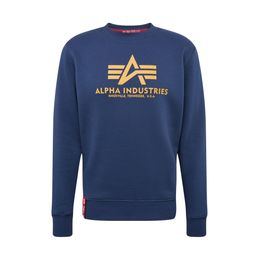 Alpha Industries Sweatshirt male size XS Navy / Gold