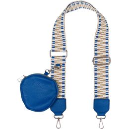 styleBREAKER Taschenzubeh&ouml;r 'Breiter Wechsel Taschengurt Zick-Zack mit B&ouml;rse' Damen Gr&ouml;&szlig;e One Size royalblau