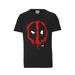 logoshirt T-Shirt 'Marvel Deadpool Face' Herren Gr&ouml;&szlig;e XL schwarz