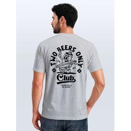 Neverless Shirt 'Two Beers only Backprint' Herren Gr&ouml;&szlig;e XXL grau