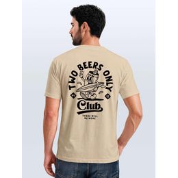 Neverless Shirt 'Two Beers only Backprint' Herren Gr&ouml;&szlig;e XXL beige