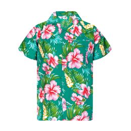 King Kameha Shirt 'Hibiscus New' Herren Gr&ouml;&szlig;e M petrol