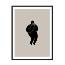 Liv Corday Bilder 'Little Man Laughing' Herren Gr&ouml;&szlig;e 60x80 schwarz
