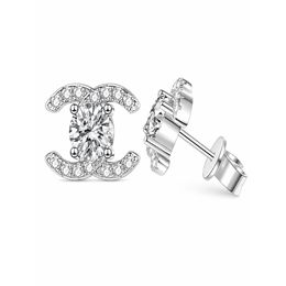 Rougemont Jewellery Ohrringe 'Funkelnde Moissanit Ohrstecker 5,0mm 1,0ct 925 Sterling Silber' Damen Gr&ouml;&szlig;e One Size silber