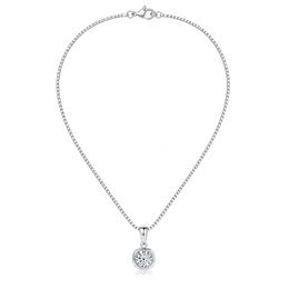 Rougemont Jewellery Kette 'Funkelnde Moissanit Damen Halskette 45cm 925 Sterling Silber' Damen Gr&ouml;&szlig;e 45cm silber