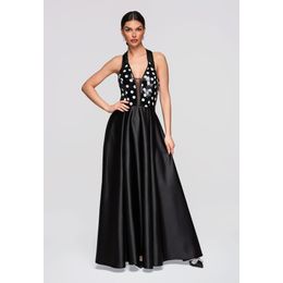 Ombre Abendkleid Damen Gr&ouml;&szlig;e 34 schwarz Sommerkleid