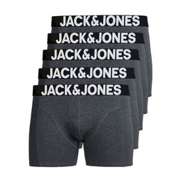 Jack & Jones Jack & Jones Boxershorts 'JJSolid' Herren Gr&ouml;&szlig;e M graumeliert / schwarz / wei&szlig;
