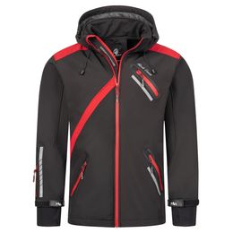 Rock Creek Outdoorjacke Herren Gr&ouml;&szlig;e L grau / rot / schwarz