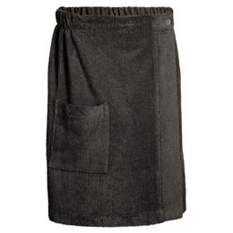Schiesser Bademantel kurz 'Saunakilt Turin Herren' Damen Gr&ouml;&szlig;e XXXL/4XL dunkelgrau