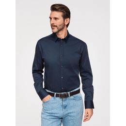 Ombre Business Shirt male size 37/38 Dark blue