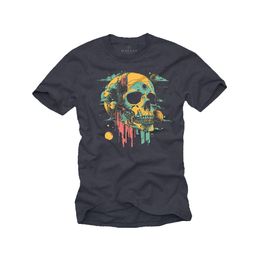 Makaya Shirt 'Head Shot Skull' Herren Gr&ouml;&szlig;e XL basaltgrau