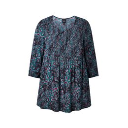 Ulla Popken Tunic female size 5XL/6XL Petrol / Wine red / Black