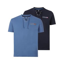 Jan Vanderstorm Doppelpack T-Shirt ' Mayko ' Herren Gr&ouml;&szlig;e 7XL dunkelblau