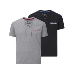 Jan Vanderstorm T-Shirt 'Mayko' Herren Gr&ouml;&szlig;e XL grau / rot / schwarz / wei&szlig;