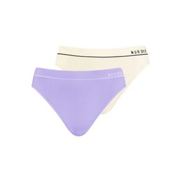Nur Die Slip 'Retro' Damen Gr&ouml;&szlig;e S helllila / schwarz / offwhite