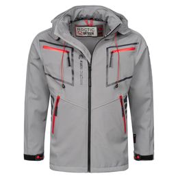 Arctic Seven Funktionsjacke Herren Gr&ouml;&szlig;e L hellgrau / rot