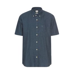 Camel Active Kurzarm-Hemd aus Leinen-Baumwoll-Mix Herren Gr&ouml;&szlig;e S blau