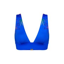 Triumph Bustier-Bikini-Top ' Red Label Summer Tropics ' Damen Gr&ouml;&szlig;e 80 blau