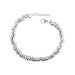 Akzent Armband 'Ganda, silberfarbig, langlebig' Damen Gr&ouml;&szlig;e 17 cm silber