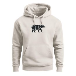 Neverless Sweatshirt 'B&auml;r Lineart Polygon' Herren Gr&ouml;&szlig;e 5XL beige
