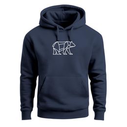 Neverless Sweatshirt 'B&auml;r Lineart Polygon' Herren Gr&ouml;&szlig;e L dunkelblau