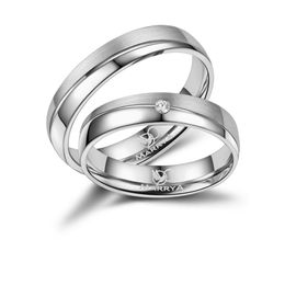 Marrya Ring 'MARRYA TI-01 Ehering aus Titan' Damen Gr&ouml;&szlig;e 54 silbergrau