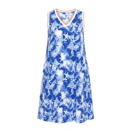 Lauras&oslash;n Kleid Damen Gr&ouml;&szlig;e 52/54 blau / wei&szlig; Sommerkleid